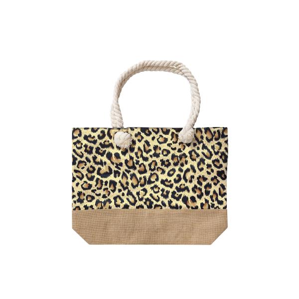Τσάντα θαλάσσης σε animal print σε λεοπάρ | Celestino