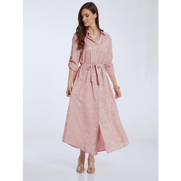 Φόρεμα με μεταλλιζέ φύλλα σε σάπιο μήλο | Celestino