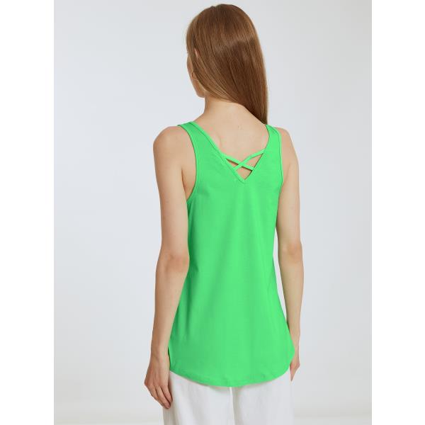 Top with cross back in fluorescent green, 4.99€ | Celestino