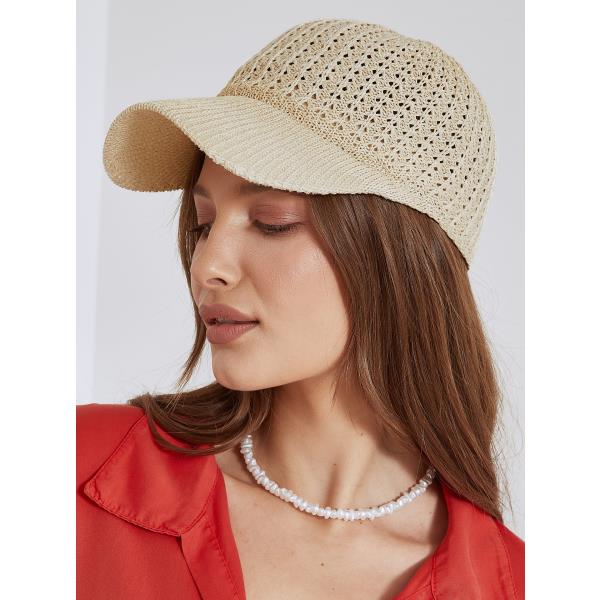 Crochet jockey hat in light beige, 9.99€ | Celestino