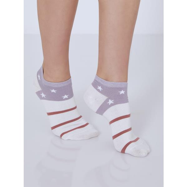 3 pack striped socks with stars in set 7 | Celestino