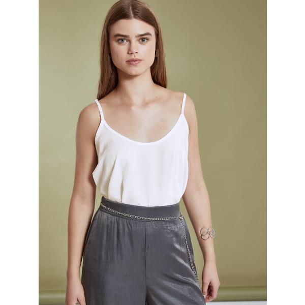Monochrome top in off white | Celestino