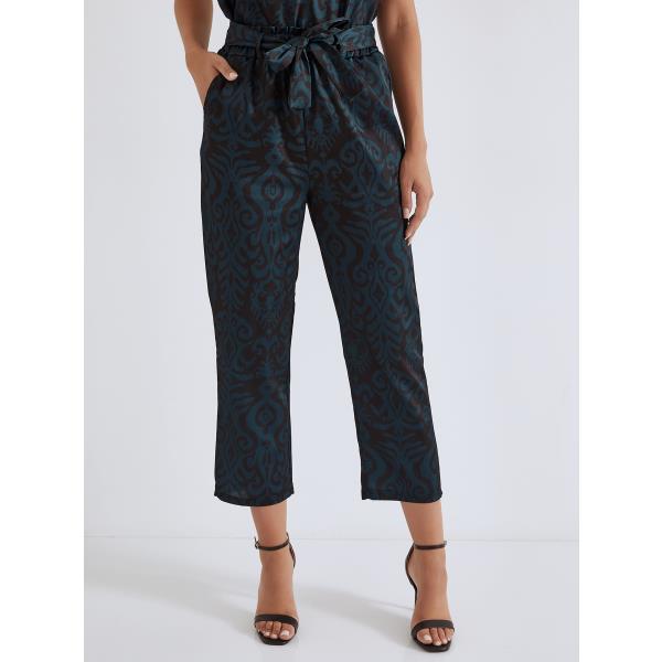 Παντελόνι σατέν σε πετρόλ | Celestino